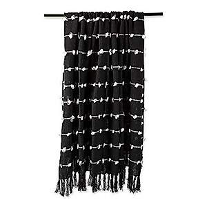 DII Woven Loop Throw Collection, 50x60, Black