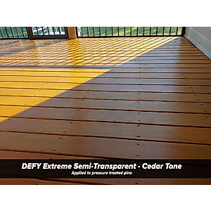 DEFY Extreme 1 Gallon Semi-Transparent Exterior Wood Stain, Cedar Tone
