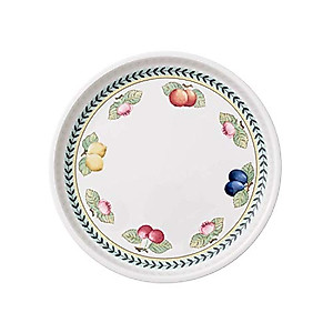 Villeroy & Boch French Garden Baking Round Serving Plate/Lid, 10.25 in, White/Colorful