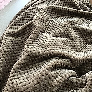 BESTORI Knitted Throw Blanket Cozy Soft Couch Bed Chair Throw Blankets All Season Boho Style Weave Blanket Khaki 17.7×25.5 Inch