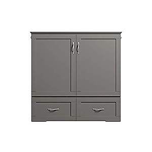 AFI Hamilton Murphy Bed Chest with Charging Station, Twin XL, Grey