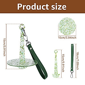 US 2Pcs Wrist Yarn Holder Portable Yarn Holder with Wrist Strap Acrylic Wrist Yarn Spinner Detachable Yarn Ball Holder Lightweight Crochet Yarn Holder Handheld Yarn Holder for Crocheting Knitting