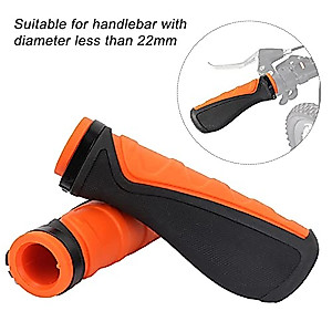 Bike Handlebar Grips, Orange & Black Rubber Anti-slip Lock-on Ergonomic Design Mountain Bike Grips, MTB BMX Anti-Slip Urban Bicycles Grips, Scooter Grips Accessories