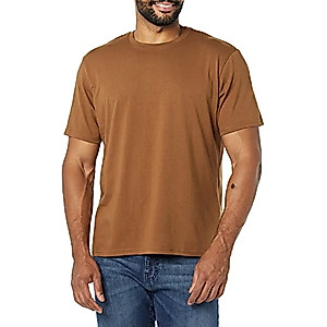 Amazon Essentials Men's Slim-Fit Short-Sleeve Crewneck T-Shirt, Pack of 2, Black/Brown, Medium