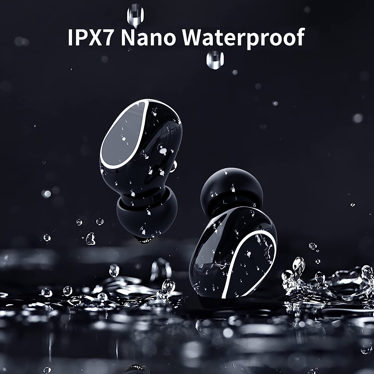 Wireless Earbuds, Bluetooth 5.1 Headphones with 3500mAh Charging Case in-Ear Stereo Bluetooth Earbuds, Noise Cancelling Wireless Earphones with Built-in Mic, IPX7 Waterproof Headphones for Sport, Work