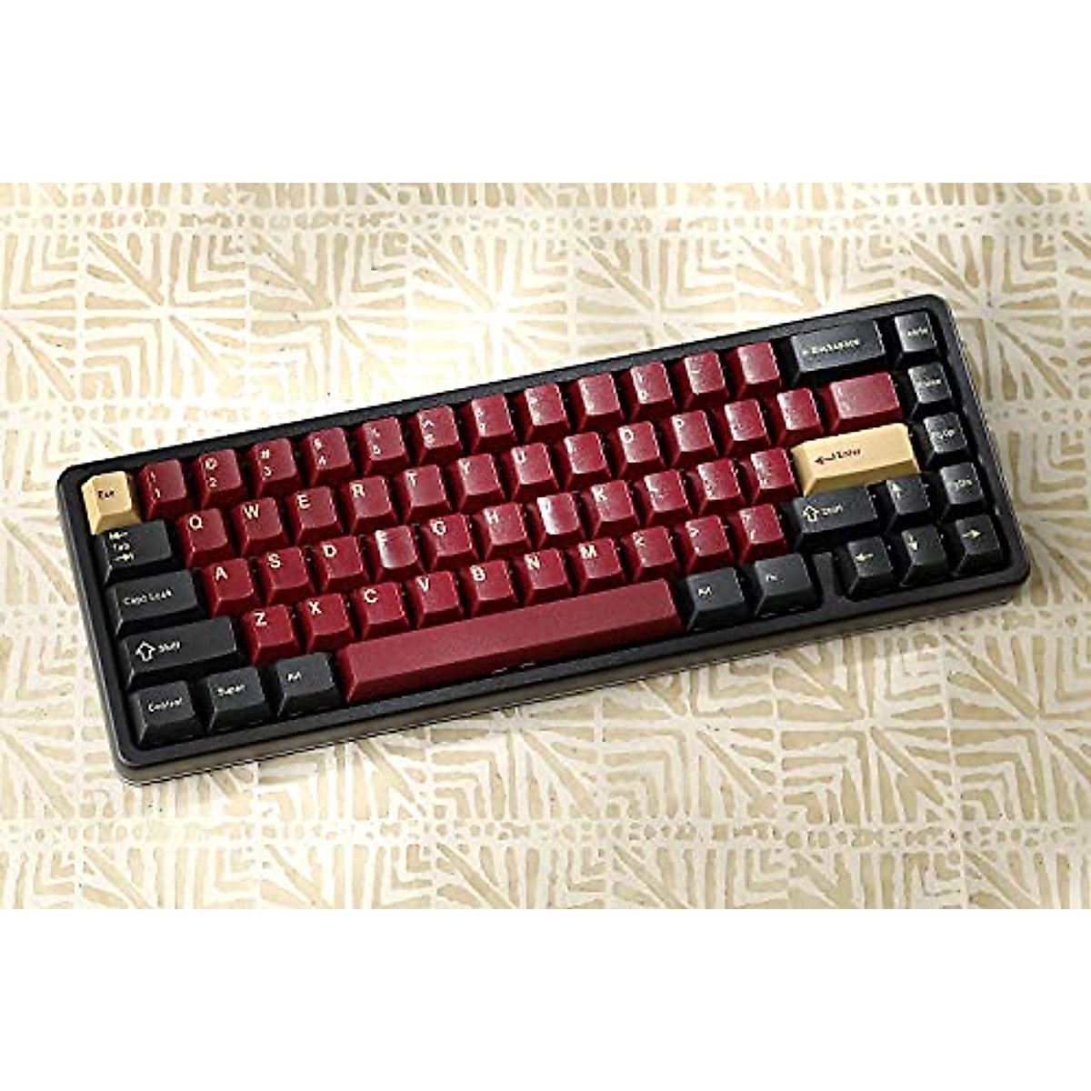 DROP GMK Redsuns Red Samurai Custom Mechanical Keyboard Keycap Set - 153-keys, Doubleshot, Cherry Profile, for 60%, 65%, TKL, Full-Size Layouts, and More (Red, Base Kit)
