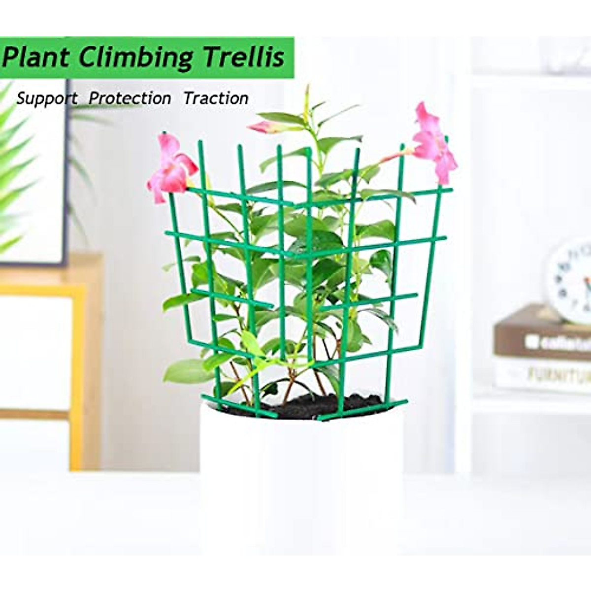 6-Piece Pack Trellis for Potted Plants, Small Garden Trellis for Climbing Plants Outdoor, Plastic Trellis for Potted Plants Indoor, DIY Climbing Trellis Houseplant Supports 12 X 6.5 inches…