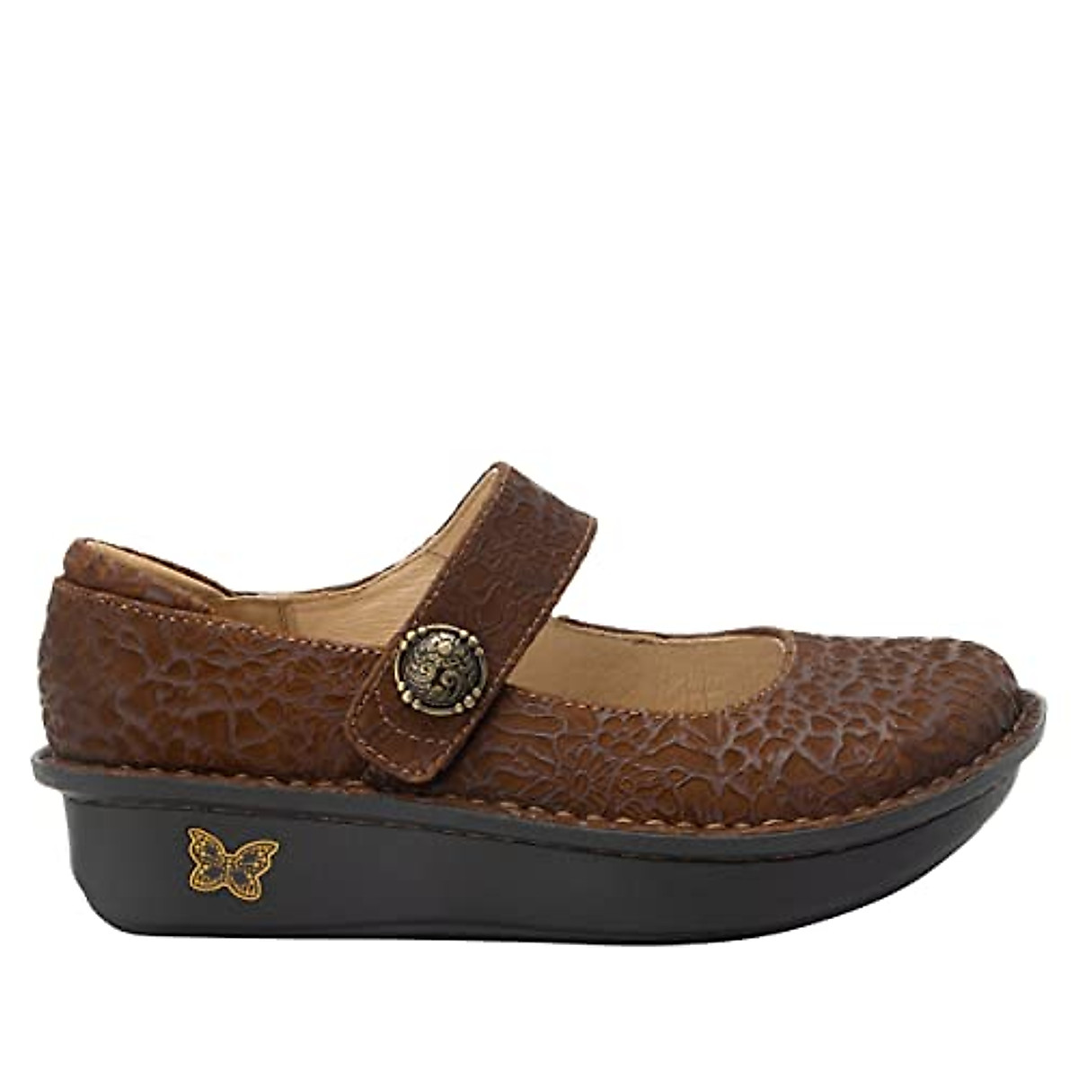 Alegria Women's Paloma Mary Jane Nurse Shoe Clogs Comfort Leather Delicut Tawny 8-8.5 M US