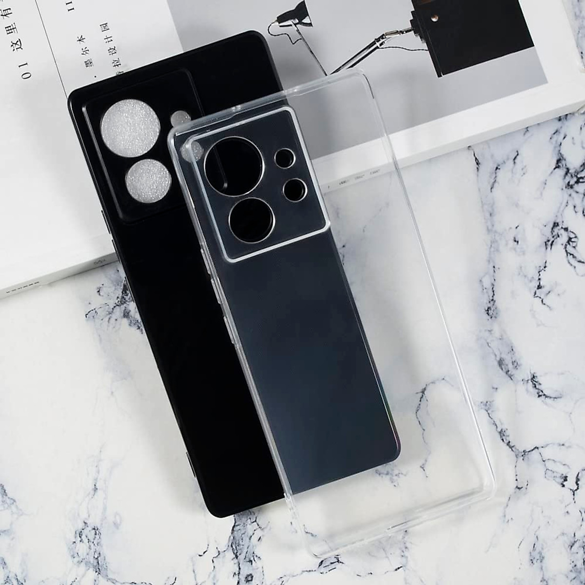 for Infinix Zero Ultra 5G X6820 Case, Soft TPU Back Cover Shockproof Silicone Bumper Anti-Fingerprints Full-Body Protective Case Cover for Infinix Zero Ultra 5G X6820 (6.80 Inch) (Transparent)