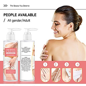 Hair Removal Cream, Lifelj Hair Remover Cream for Women and Men,Depilatory Cream,Hair Inhibitor, Skin Friendly Painless for Face, Arm, Leg, Armpit