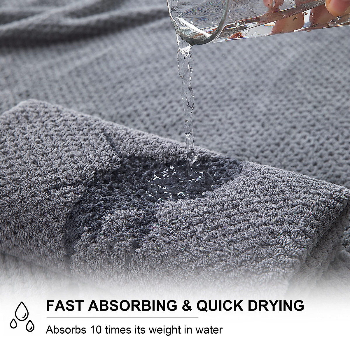 Extra Large Bath Towel Sheet Set 35x70 Inches - Oversized Highly Absorbent Towels Set,Jumbo Microfiber - Quick Dry, Lightweight,Super Soft for Bathroom,Hotel,SPA,Pack of 4 (Gray)