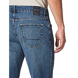 Nautica mens 5 Pocket Relaxed Fit Stretch Jeans, Gulf Stream Wash, 36W x 34L US
