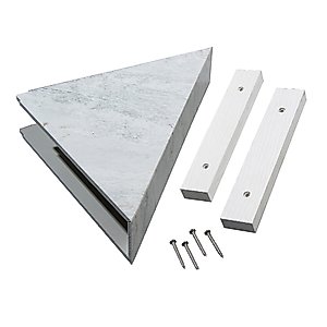 Palisade Vinyl Waterproof Corner Shower Shelf in Polar Frost