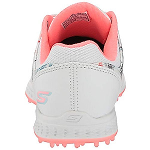 Skechers womens Pivot Spikeless Golf Shoe, White/Multi Tropic, 8.5 US