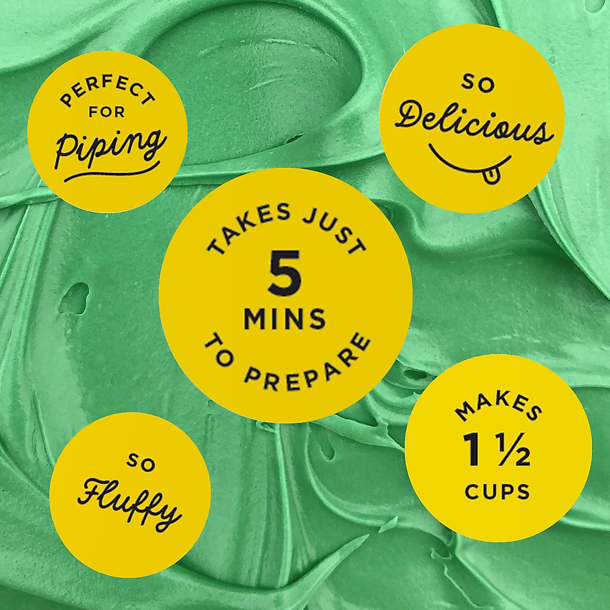 Naturally Colorful Vanilla Frosting by Supernatural - Forest Green - Made in USA, No Artificial Dyes, Soy Free, Gluten Free, Corn Free, Vegan, Organic Ingredients, 12oz