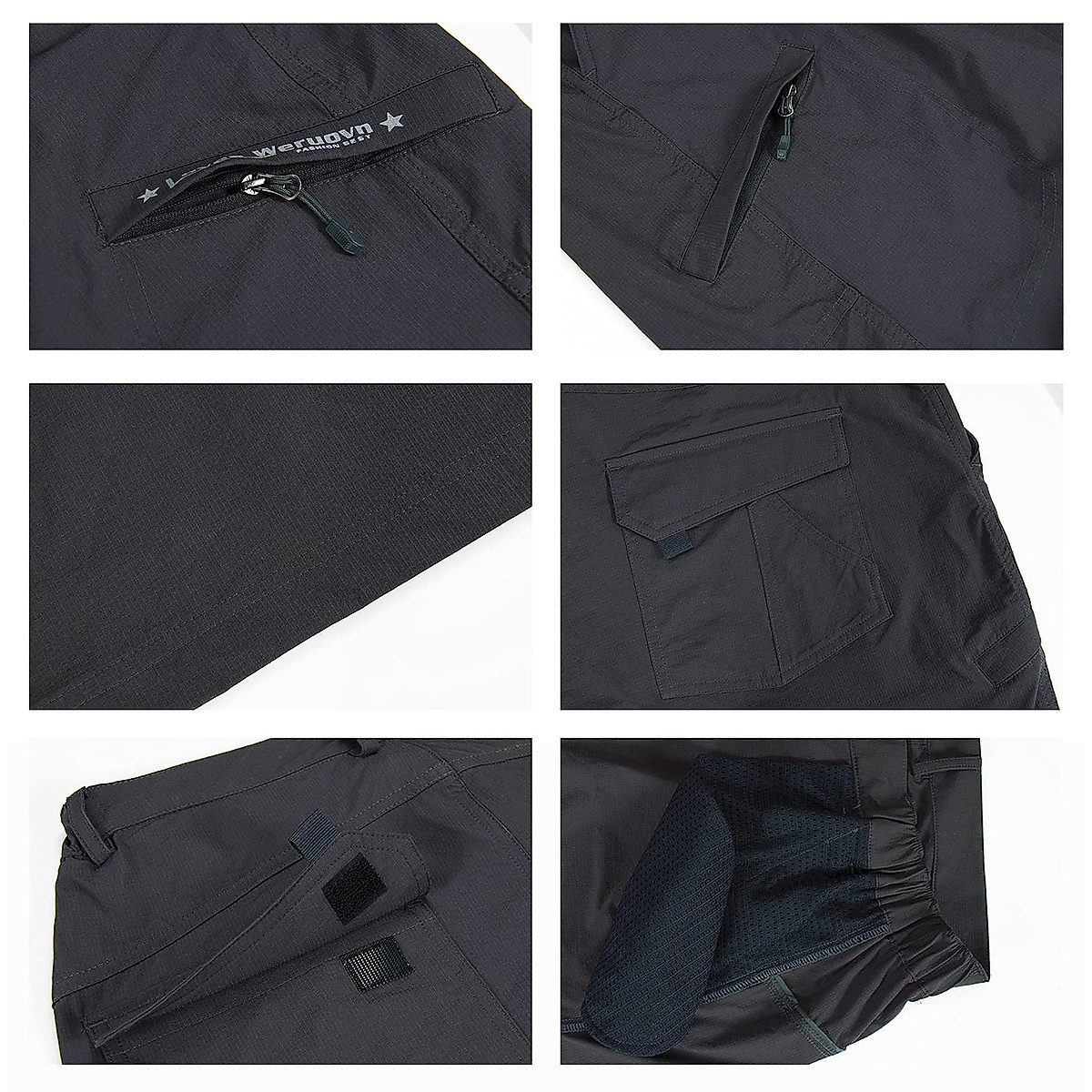 Kolongvangie Men's Lightweight Quick Dry Shorts Work Breathable Tactical Combat Training Water Sweat Resistant Cargo Short