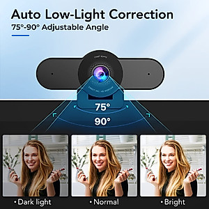 EMEET Webcam with Microphone, 1080P HD 60FPS Streaming Webcam USB Webcam w/2 Noise Reduction Mics,Software Control,90°FOV，Autofocus,Webcam for Desktop PC Mac Laptop Zoom Gaming FaceTime Teams Twitch
