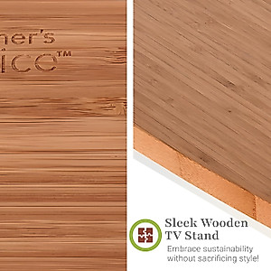 Prosumer's Choice Wooden TV Swivel Stand for LED/LCD TV, Monitors, Stereos, 21-inch Base Surface - Steel Ball Bearings - Lazy Susan Spinning Monitor Stand Rotating TV Stand - 360˚ Rotation