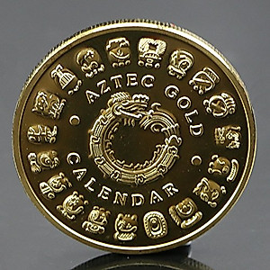 Chunlin Mayan Aztec Prophecy Calendar Commemorative Coin Collection Gift (Mayan Prophecy Gold)