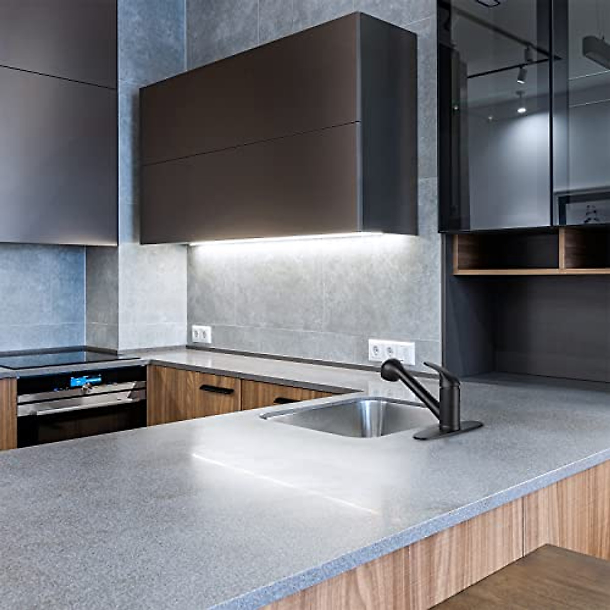 LEPO Pull Out Kitchen Sink Faucets, Single Handle Low Arch Kitchen Faucet with Pull Down Sprayer, Bar Utility Sink Faucets