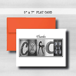Personalized Weightlifting Coach Thank You Card, 5"x 7" FLAT CARD, Greeting Cards