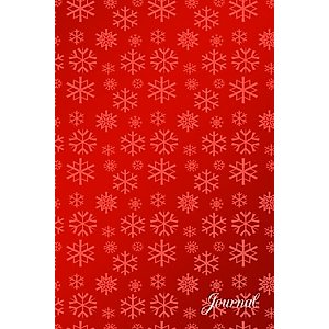 Journal: Red snowflakes notebook