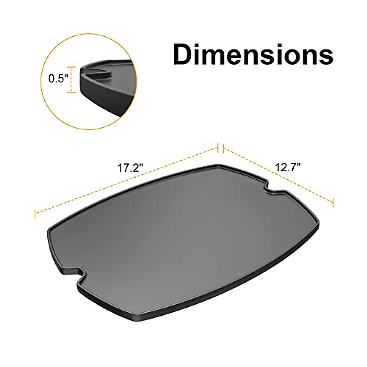 7582 Cooking Griddle for Weber Q100 Q1200 Q1400 Q120 Q1000 Gas Grills, 50060001 51060001 52020001,BBQ Accessories for Weber Baby Q, Cast Iron,1 Pack