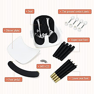 INFANS 3 in 1 Wooden High Chair for Kids and Toddlers, Modern Convertible Design with Removable Tray, Detachable Cushion, Adjustable Legs, 5-Point Harness, Footrest, Dinning Seat for Infant Girl Boy