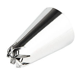 Restaurantware Pastry Tek Piping Tip 1 Reusable Drop Flower Icing Tip - #108 Dent-Resistant Stainless Steel Pastry Tip Dishwasher-Safe Decorate Cupcakes Cakes or Cookies