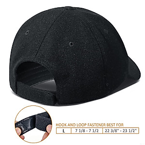GADIEMKENSD Winter Baseball Caps Wool Dad Hat Warm Trucker Hats Work Cap Workout Thick for Mens Womens Black