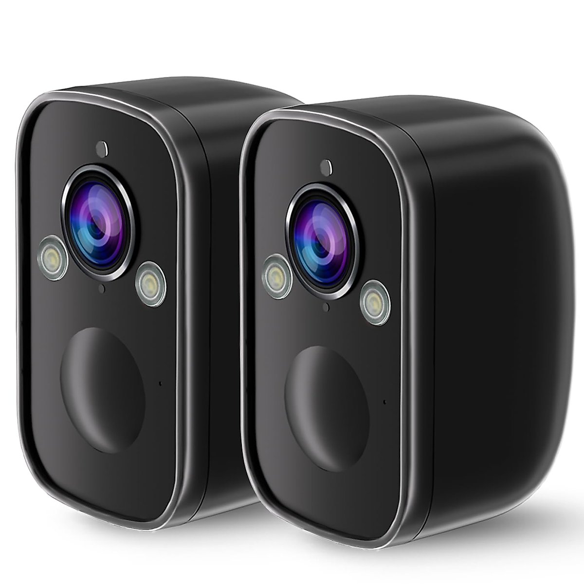 2K Security Cameras Wireless Outdoor 2Pack, Security Cameras for Home Security with 130° Wide View, Motion Detection Spotlight Siren, Color Night Vision, 2-Way Talk, Cloud/SD(up to 256GB), Work/Alexa