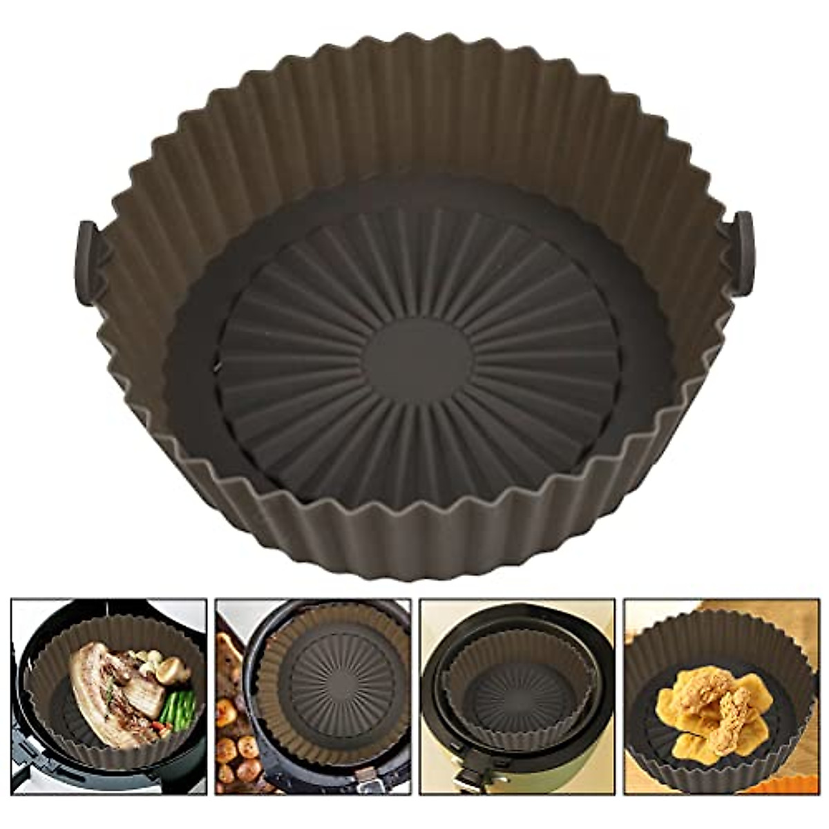 DOITOOL Mini Air Fryer Toaster Oven Toaster Toaster Air Fryer Silicone Air Fryer Reusable Air Fryer Pad Baking Paper Silicone Airfryer Air Fryer Oven Toaster Ovens