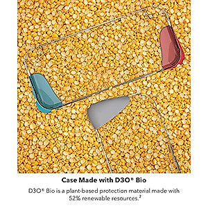 ZAGG Gear4 Kita Grip 360 Slim Case & Screen Protector for Nintendo Switch – Clear Protective Case, Red & Blue Grips, Kickstand, Dock Compatible, D3O Protection +Tempered Glass Screen Protector