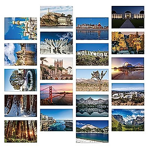 Dear Mapper Vintage United States California Landscape Postcards Pack 20pc/Set Postcards from Around the World Greeting Cards for Business World Travel Postcard for Mailing Decor Gift