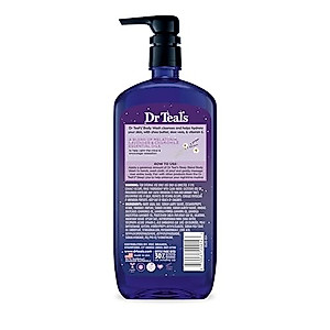 Dr Teal's Sleep Body Wash with Melatonin, Lavender & Chamomile & Essential Oil Blend, 24 fl oz.