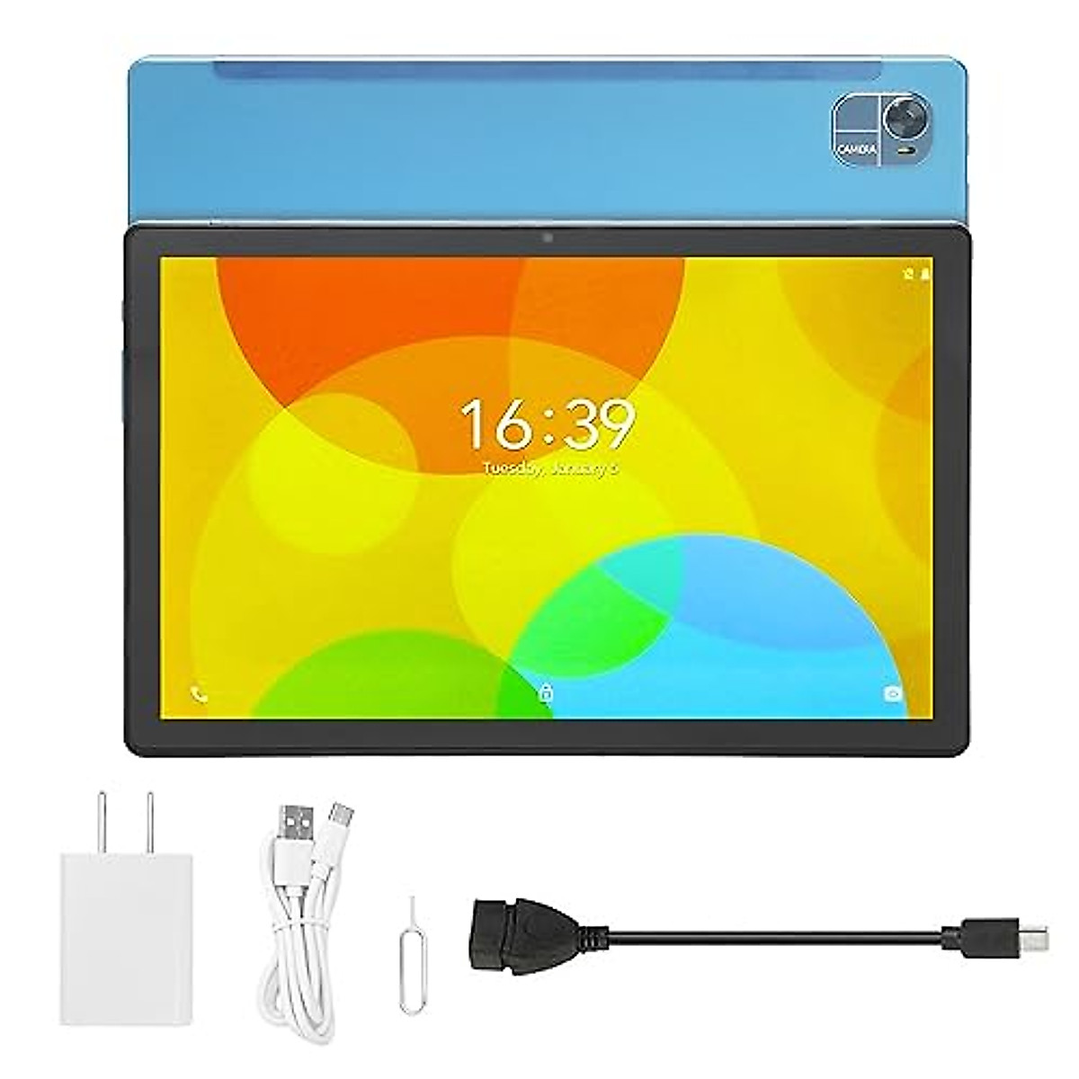 Honio HD Tablet, Office Tablet 10.1 Inch 12GB 256GB Memory Octacore CPU Dual Card Slots (US Plug)