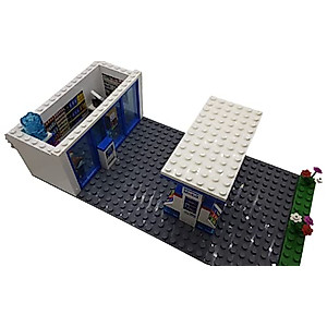 Building Bricks Toys City Town Village MOC Gas Station with Convenience Store 4 Fuel Gas Pumps Compatible with All Brands