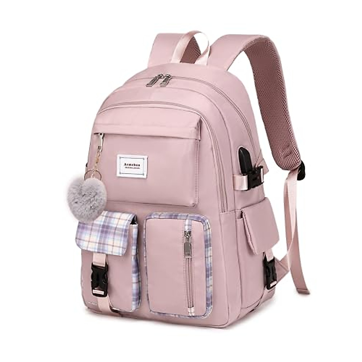 Acmebon Girl Roomy Fashion Laptop Backpack Casual Daily Backpack for Women Purple