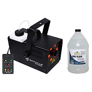 Rockville R1200L LED DMX Fog Machine Fogger+Remote+Gallon of Chauvet Fluid Juice