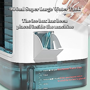 Small Air Conditioning Unit, 900ml Water Tank,with Ice Box,3 Wind Speeds Room Air Conditioners for Home 3 Wind Speeds,Cooling Mist,7 LED Lights Home Air Con for Room Office