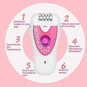 Electric Razors for Women, Womens Electric Shaver, , Razors for Women Sensitive Skin Bikini Legs Armpit Face Portable Female Hair Removal Machine Low Noise Hair Removal Tool
