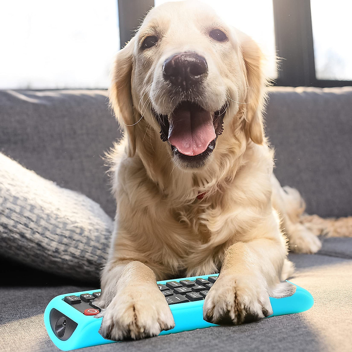 2 Pack Remote case for Samsung TV Controller, Silicone Remote Cover for BN59-01199F Samsung Remote Control, Smart TV Remote Skin Sleeve Glow in The Dark Green and Sky