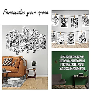 TICIAGA 50PCS Anime Panel Aesthetic Pictures Wall Collage Kit, Anime Style Photo Collection Dorm Decor for Teens&Young Adults, Wall Prints Kit, Small Posters for Room Bedroom Aesthetic