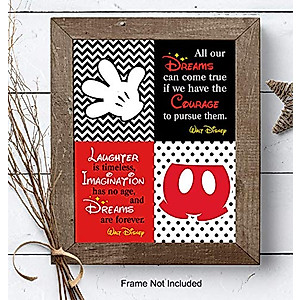 Quotes Wall Art Poster - Unique Inspirational Gift - Home or Office Decor for World Fans, Men, Women - Motivational Room Decorations for Girl, Kids, Boy Bedroom - 8x10 Unframed print