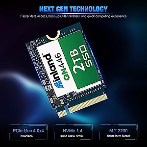 INLAND QN446 2TB M.2 2230 SSD PCIe Gen 4.0x4 NVMe Internal Solid State Drive Gaming Internal SSD, Compatible with Steam Deck, ROG Ally Mini PCs