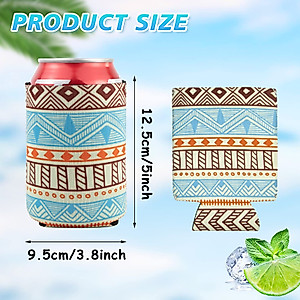 12 Pack Beer Can Coolers Sleeves Neoprene Drink Cooler Sleeves,for Standard 12 Ounce Cans Beer Coolers for Parties, Events or Gift (Bohemian style)