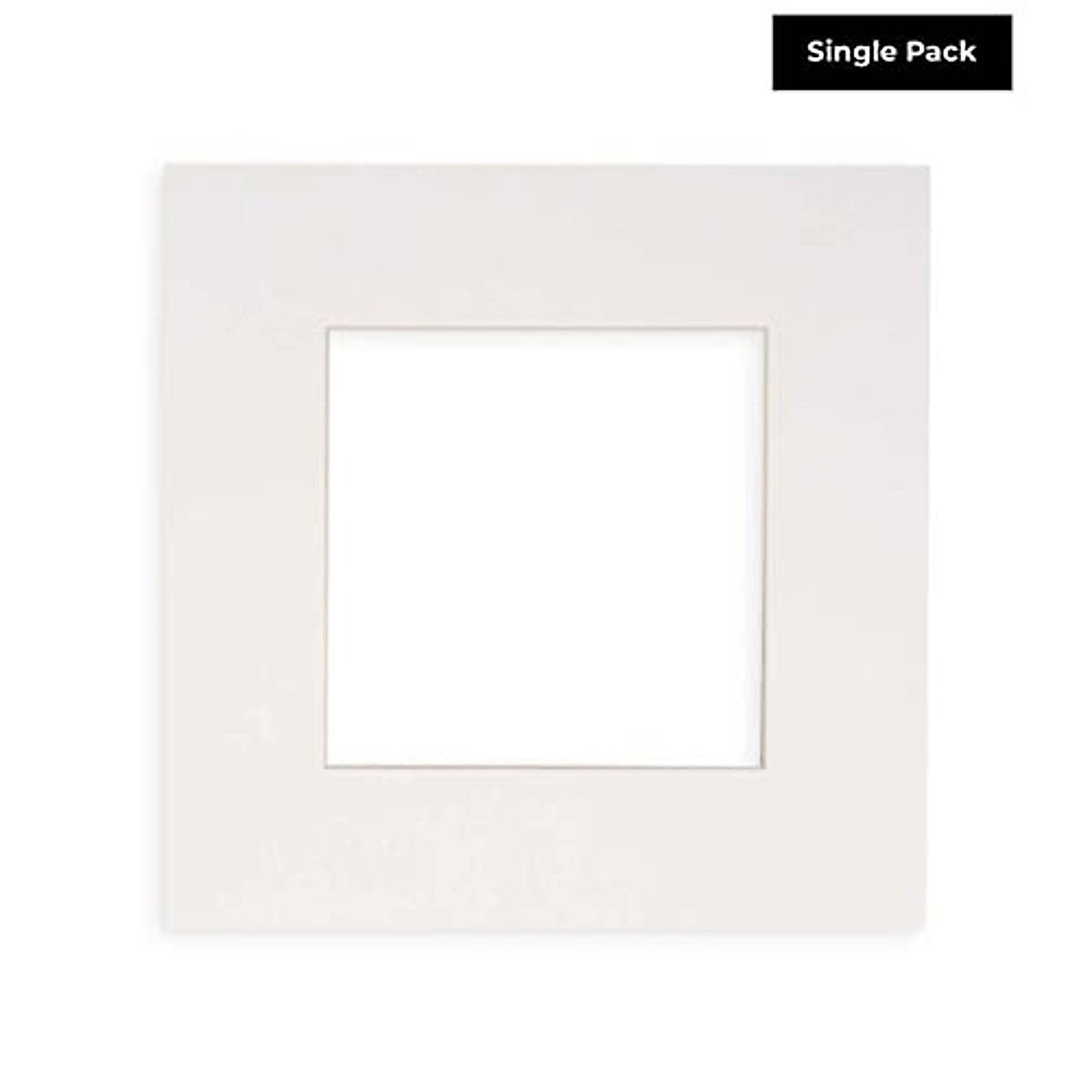 11x11 Mat Bevel Cut for 7x7 Photos - Precut White Square Shaped Photo Mat Board Opening - Acid Free Matte to Protect Your Pictures - Bevel Cut for Family Photos, Pack of 1 Matboard
