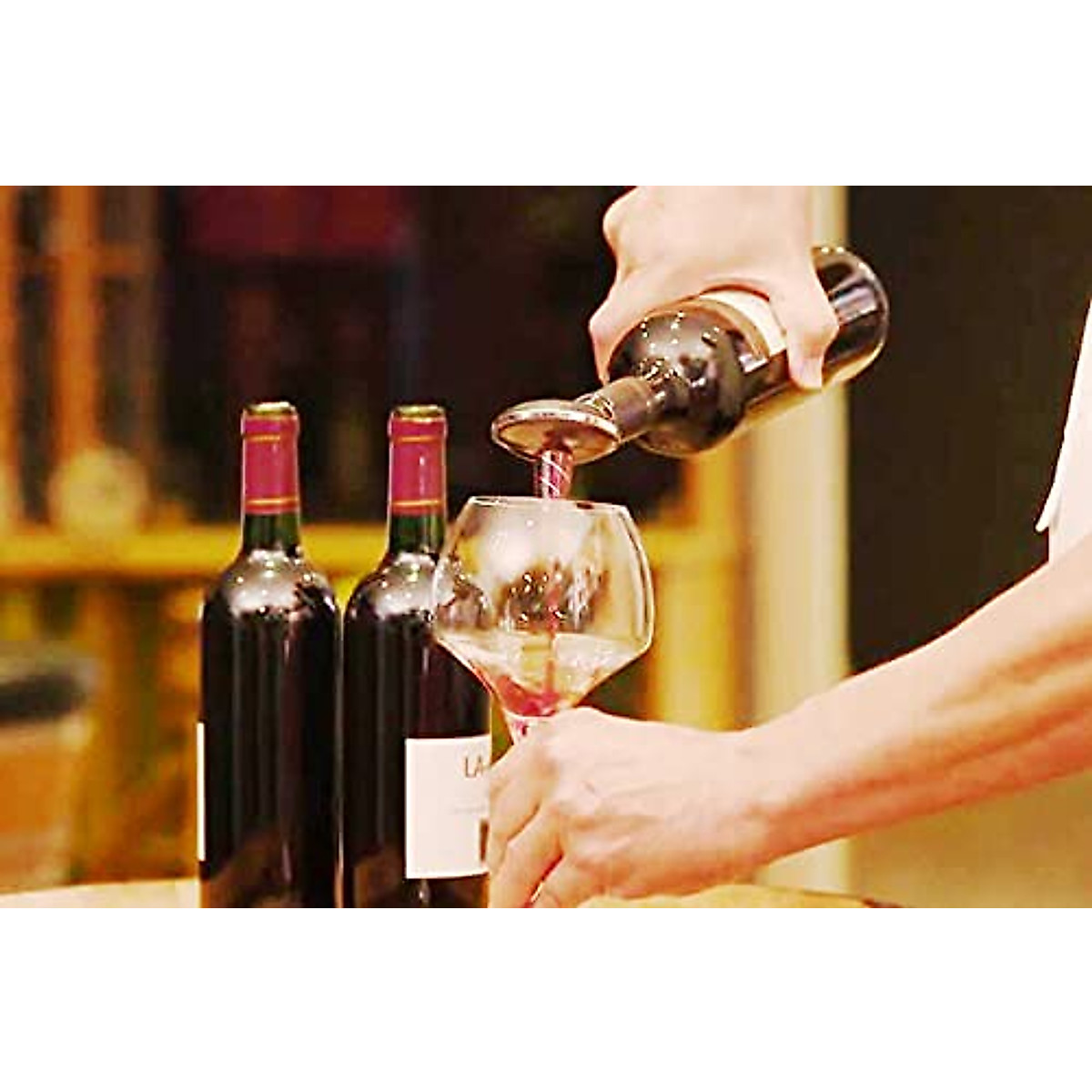 OxyTwister Wine Aerator Pourer Spout Professional Quality 2-in-1 Attaches to Any Wine Bottle for Improved Flavor, No-Drip Enhanced Bouquet Better Red Wine Aerator Christmas Men for Beverage serveware