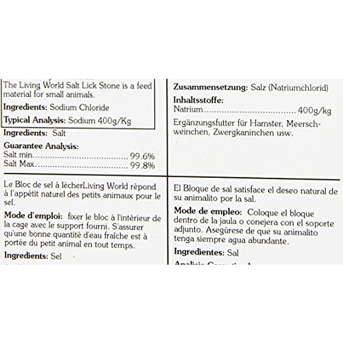 Living World Hamster Salt And Mineral Lickstone
