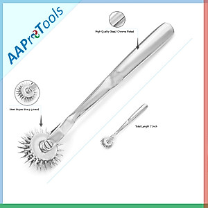 AAProTools Wartenberg Sensory Pinwheel Pin Wheel 3 Head Diagnostic Neurological for Couples